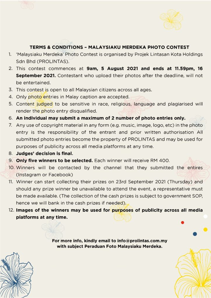 Peraduan Foto Malaysiaku Merdeka - PROLINTAS